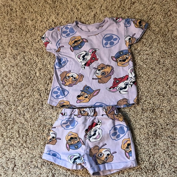 Nickelodeon | Matching Sets | Barely Worn Girls Nickelodeon Paw Patrol Graphic Top Shorts Set ...